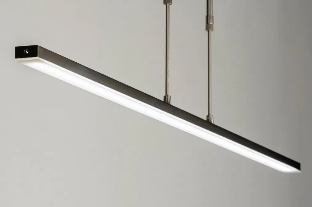 Závěsné designové LED svítidlo nad stůl Lineo Deluxe Silver