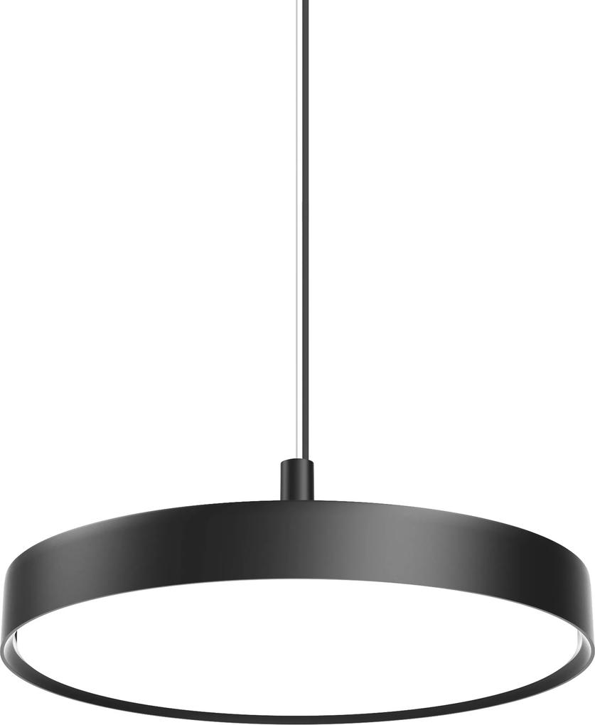 Závěsná lampa Slim Round Suspended 3000K s opálovým difuzorem ovládání osvětlení Dali 44 cm černá