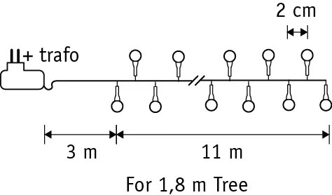 Vánoční světelný řetěz zelený s 550 LED diodami bílý 14m IP44 - Comet
