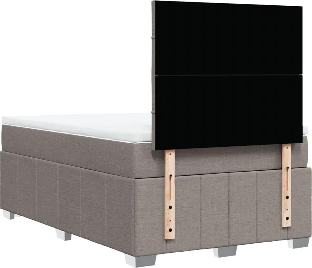 Box spring postel s matrací taupe 120x190 cm textil 3291611