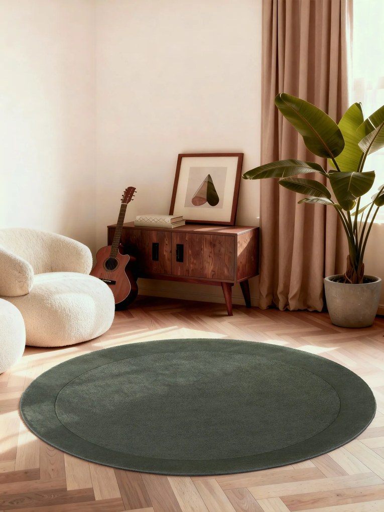 Villeroy & Boch Kusový koberec Kivi 106284 Green kruh, 150x150 (průměr) kruh, zelená, ložnice