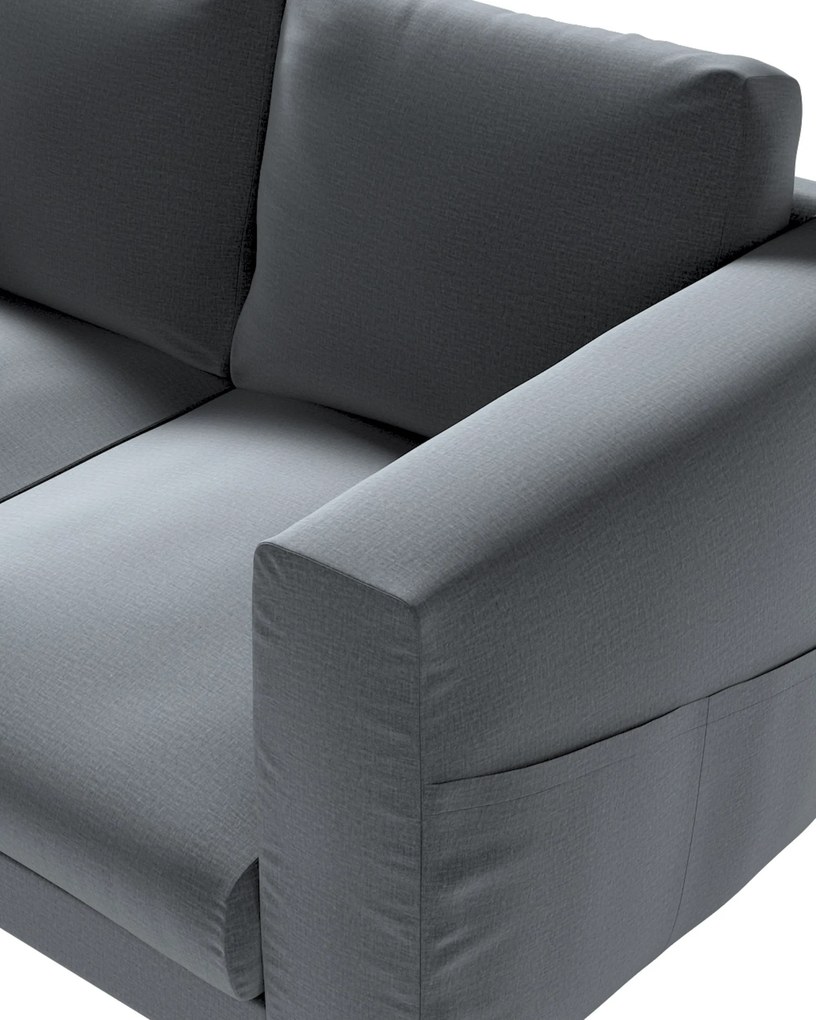 Potah na pohovku IKEA Norsborg 2-místná barva šedá látka sametová