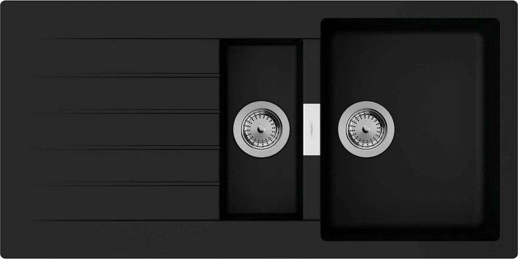 Hansgrohe S52 - Granitový dřez S520-F530, grafitová černá 43357170