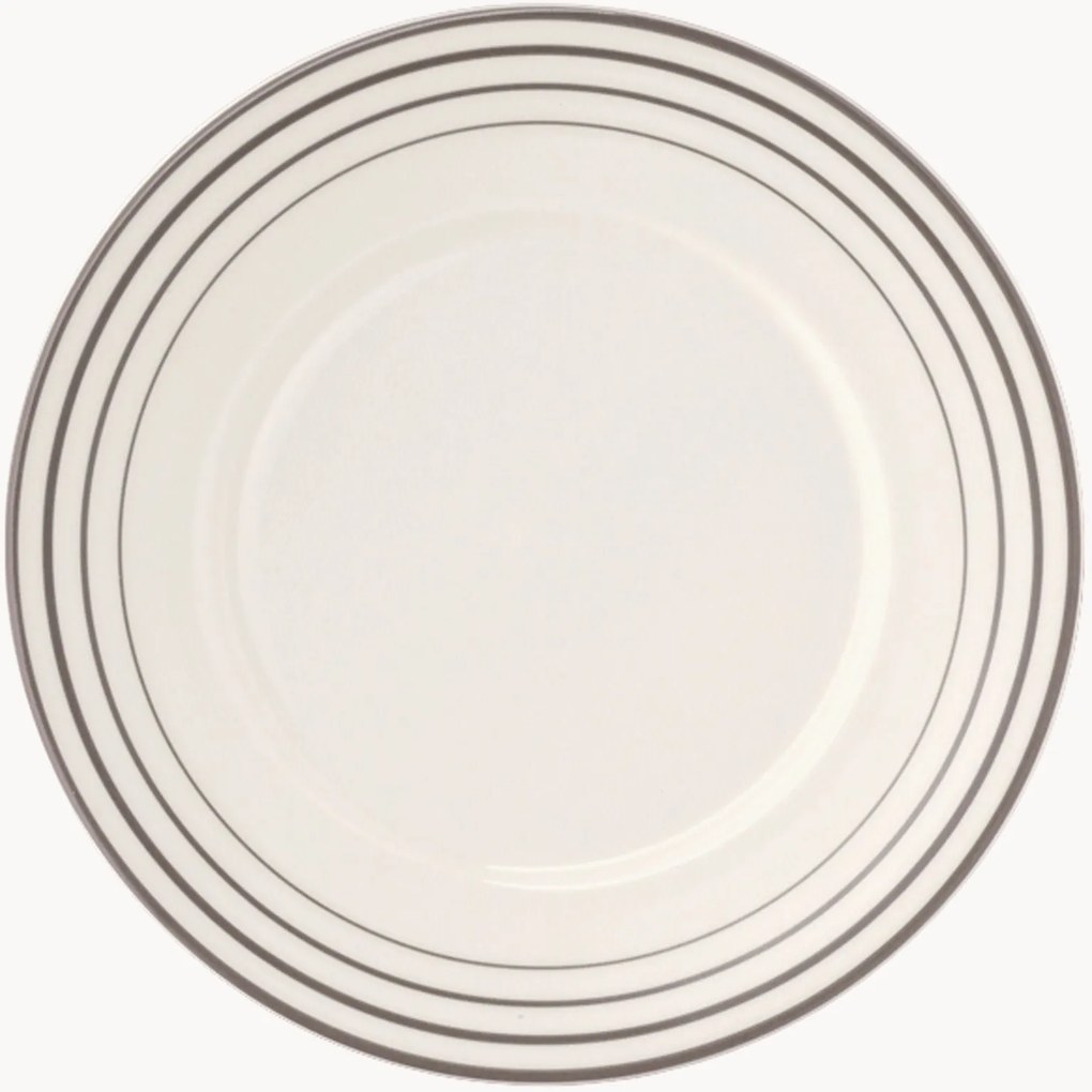 Sada mělkých talířů z kostního porcelánu Metropolitan, 6 dílů
