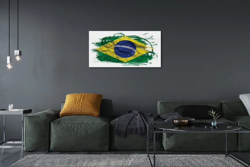 Obrazy na plátně brazilská vlajka 125x50 cm