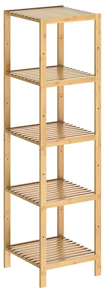 Bambusový regál 5 polic 140 x 33 x 33 cm 107918