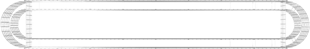 Gabionový vyvýšený záhon pozinkované železo 330 x 50 x 50 cm 152027