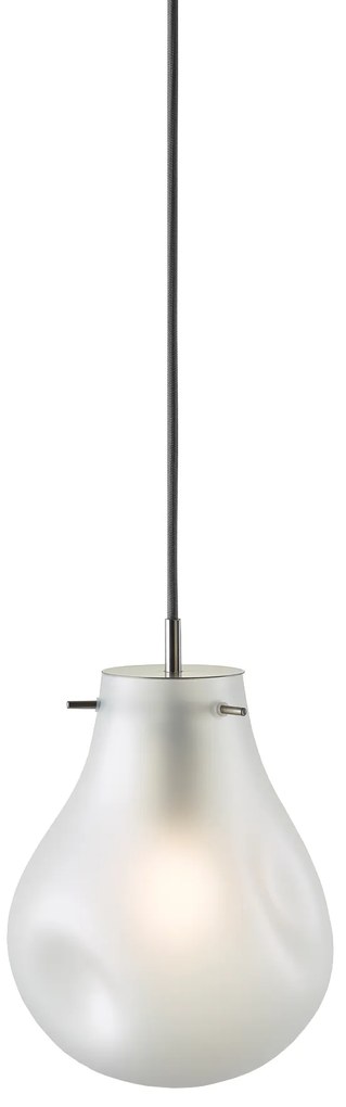 Bomma Luxusní závěsné svítidlo Soap small Barva: Frosted, Montura: s monturou, Barva komponentu: Kartáčovaná stříbrná