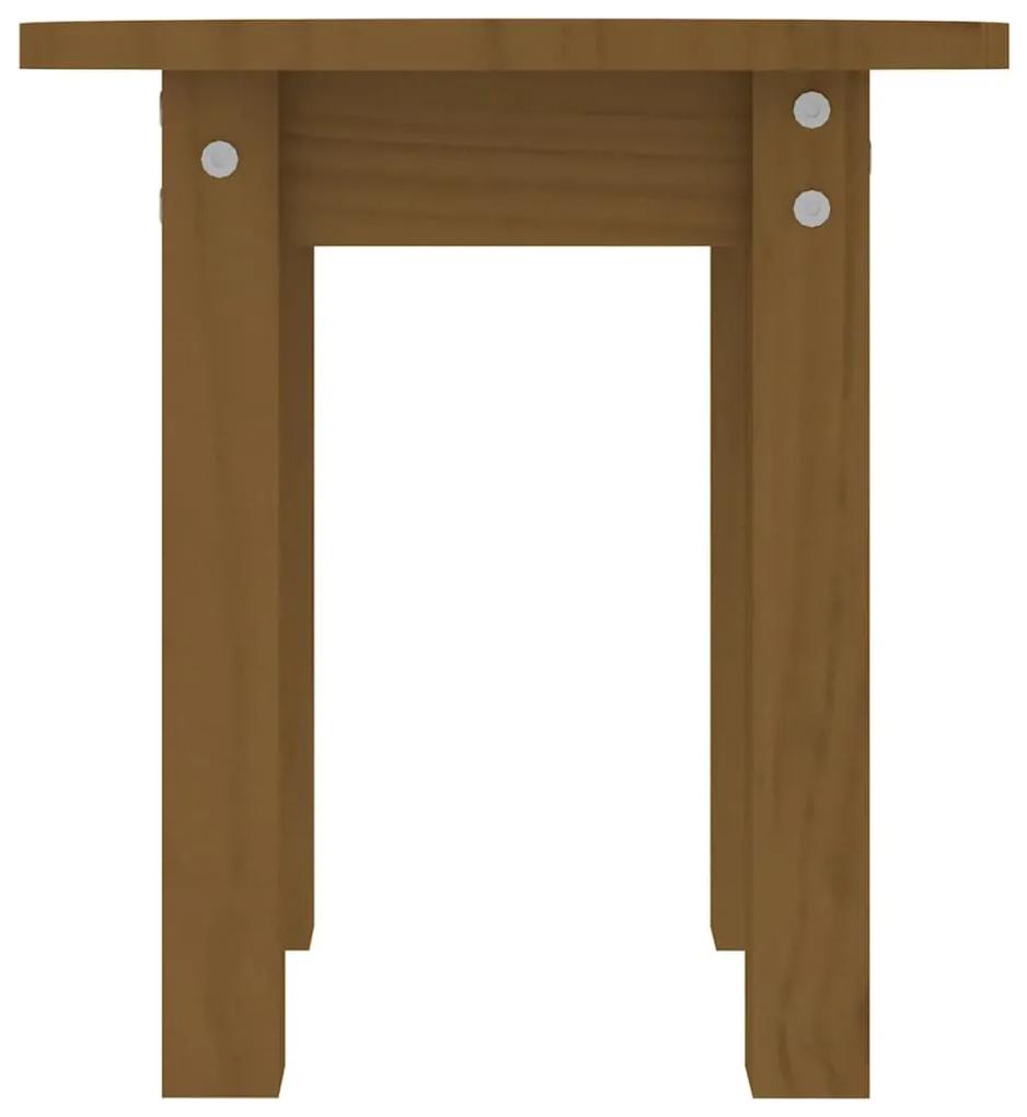Konferenční stolek medově hnědý Ø 35 x 35 cm masivní borovice