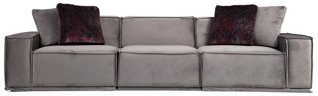 Designová 3-místná sedačka Valtina 300 cm šedá