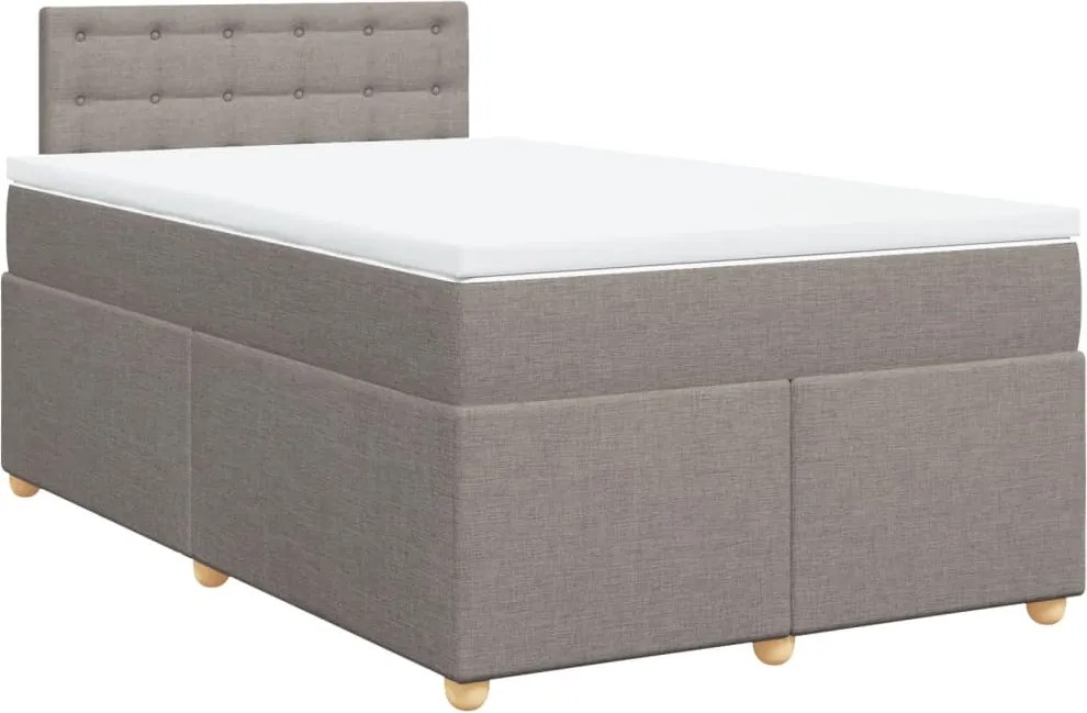 Box spring postel s matrací taupe 120x200 cm textil 3288965