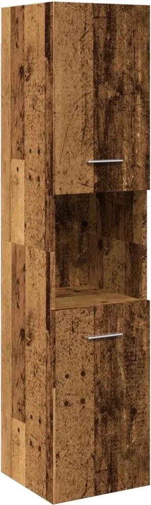 Fionshop 263780437 Koupelnová závěsná skříňka old wood 30 x 30 x 130 cm k