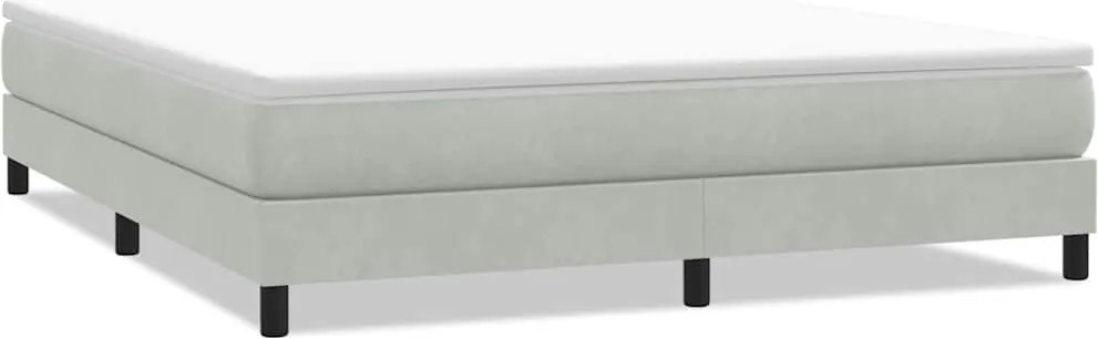 Postel Box Spring bez matrace Light Grey 180x220 cm samet 3315885