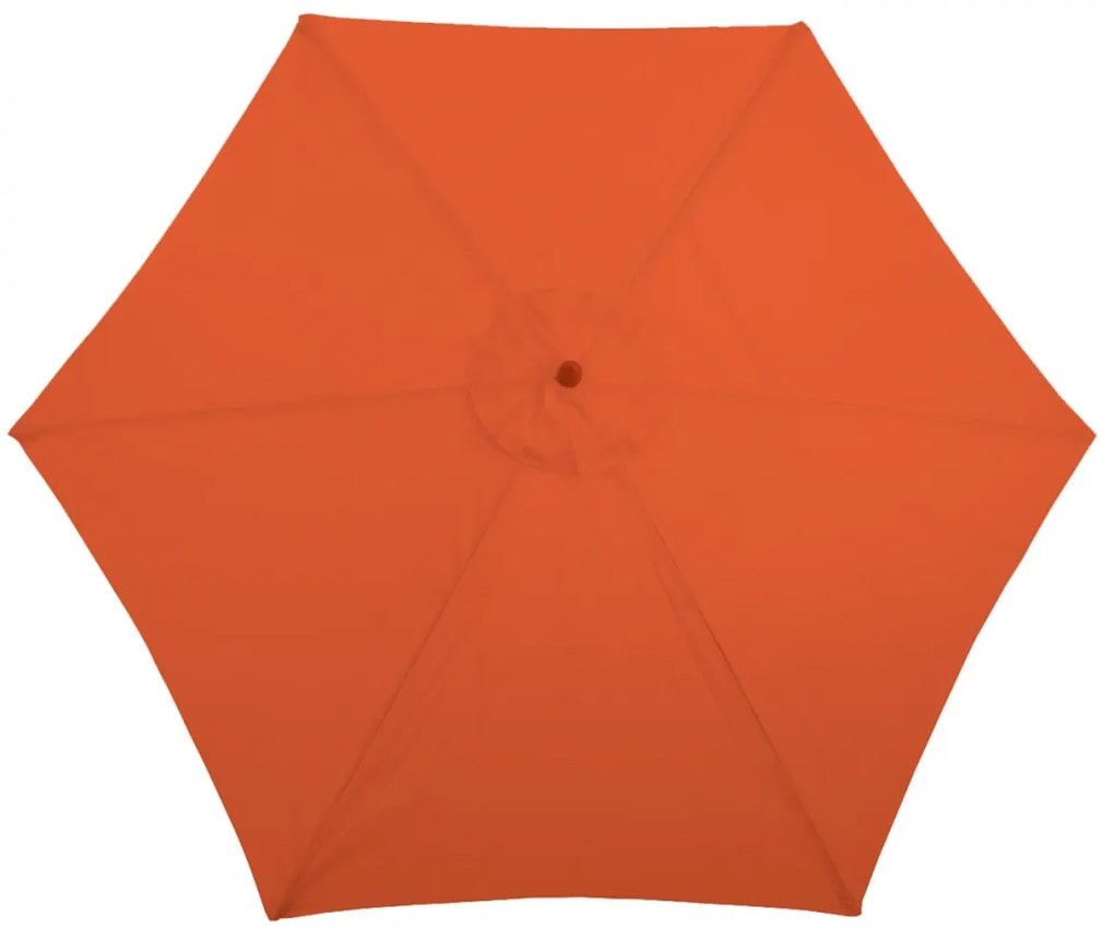 Slunečník Florida Ø 3 m - polyester/dřevo - terakota