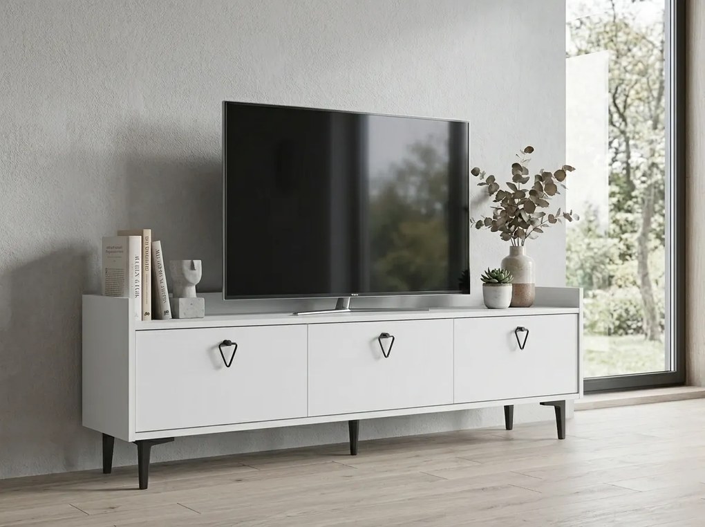 TV stolek PIENA 160 cm, bílý