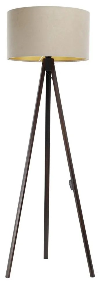 BPS Koncept | Stojací lampa STANDART 1xE27/60W/230V béžová/wenge | AS0462+BS0395