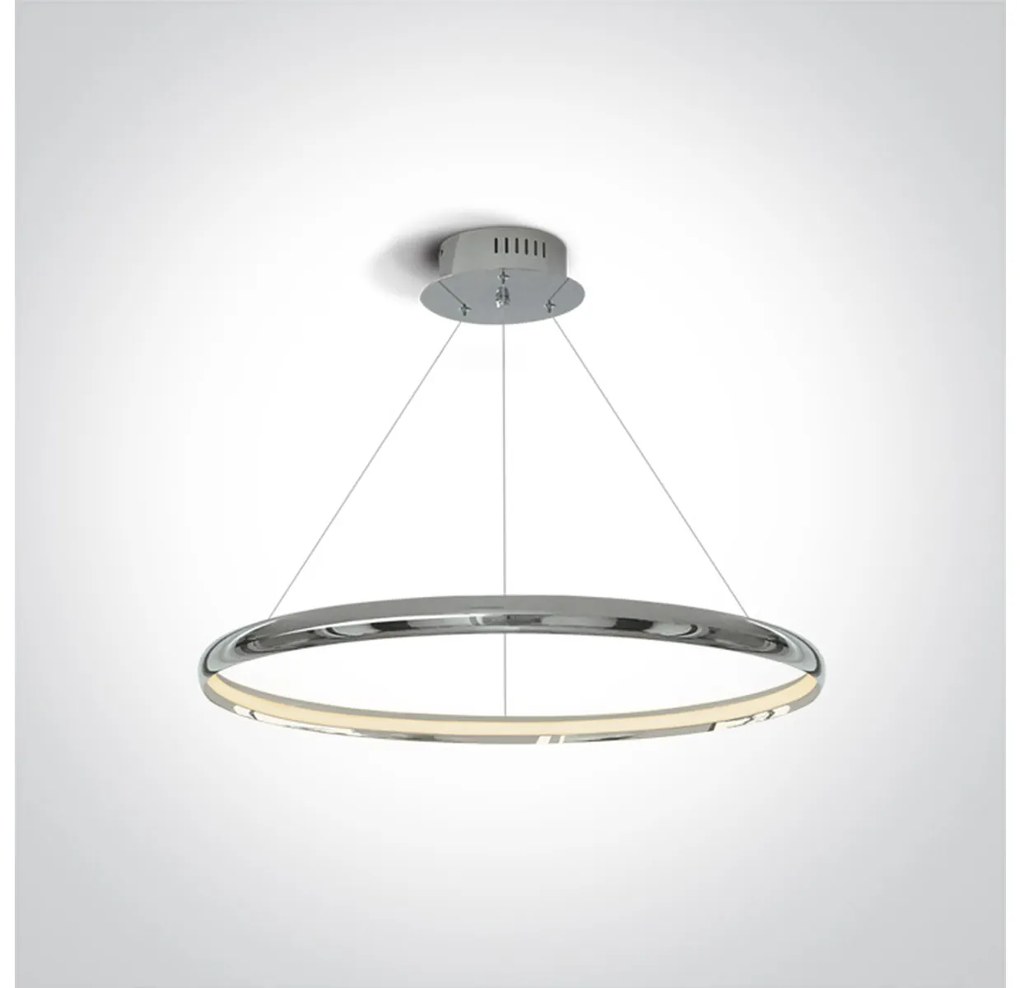 ONE Light 63048/C závěsné LED svítidlo, chrom, 19W, 3000K, ø60cm, IP20