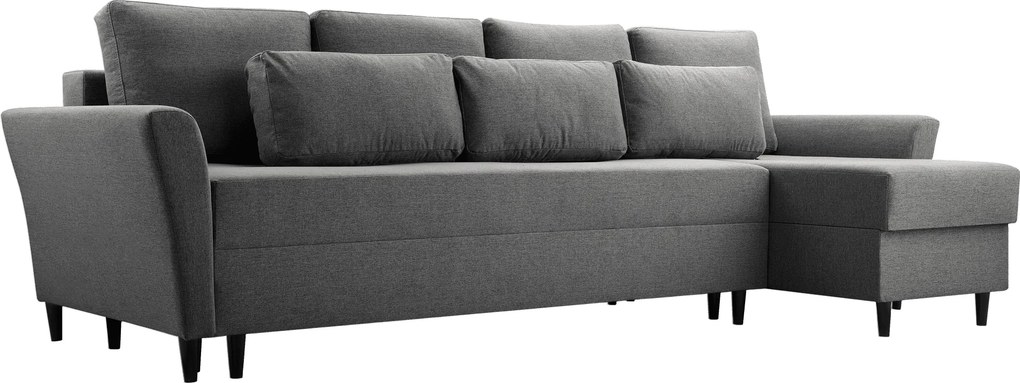 Rohová rozkládací sedací souprava do L REGO, 281 cm, s úložným prostorem Roh pohovky: Pravý roh, Barva látky: Tmavě zelená (Kenya Forest)