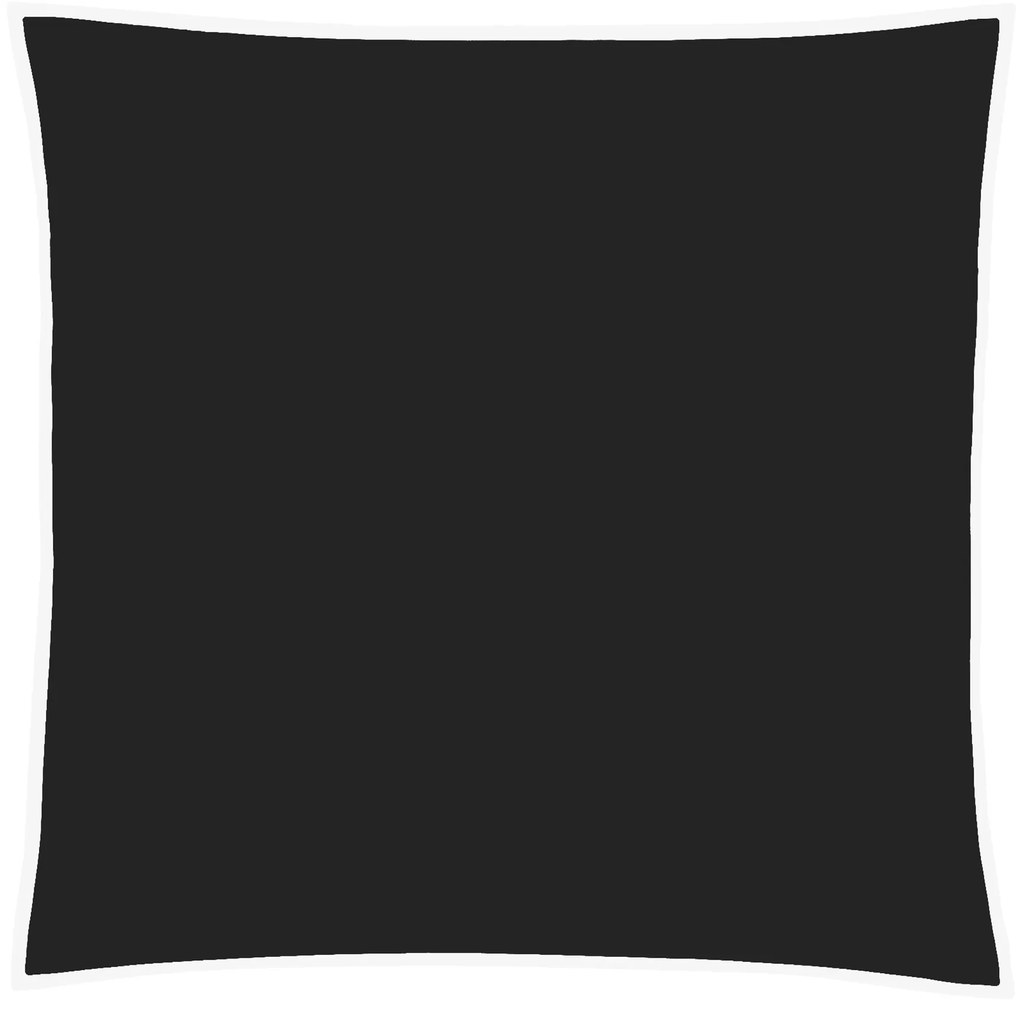 Christian Fischbacher Povlečení na polštář Satin Proportion Black / White 65 x 65 cm hotelový uzávěr
