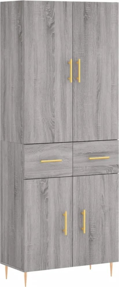 Skříň highboard šedá sonoma 69,5 x 34 x 180 cm kompozitní dřevo 3198143