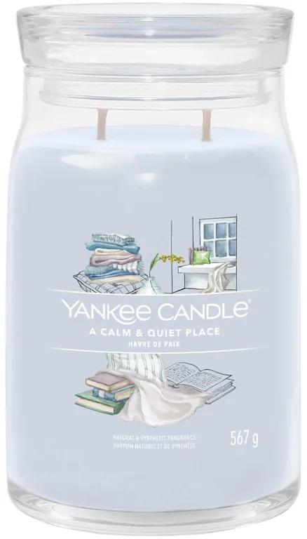 Yankee Candle – Signature svíčka A Calm & Quiet Place (Klidné a tiché místo) Velikost: střední 368 g