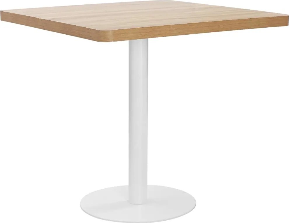 vidaXL Bistro stolek světle hnědý 80 x 80 cm MDF [286432] Barva: světle hnědá a bílá