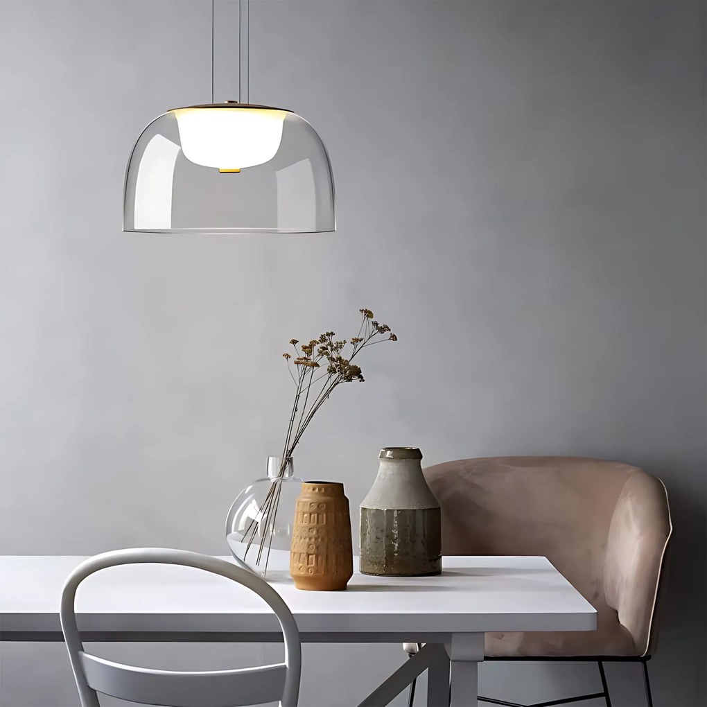 Závěsný LED lustr APP1690-1PC B čirý/neutrální bílá