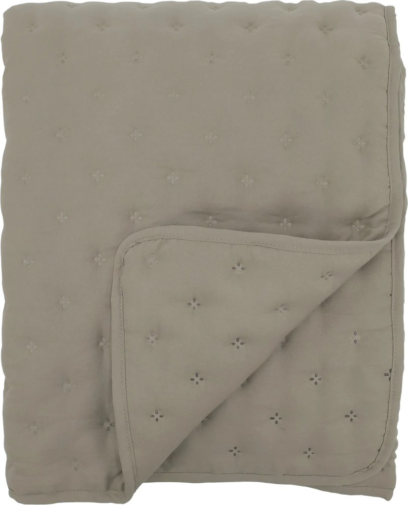 Měkká taupe prošívaná deka / přehoz Aix Soft – 180*130 cm