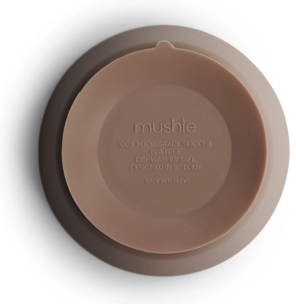 Mushie Silikonová miska s přísavkou Natural
