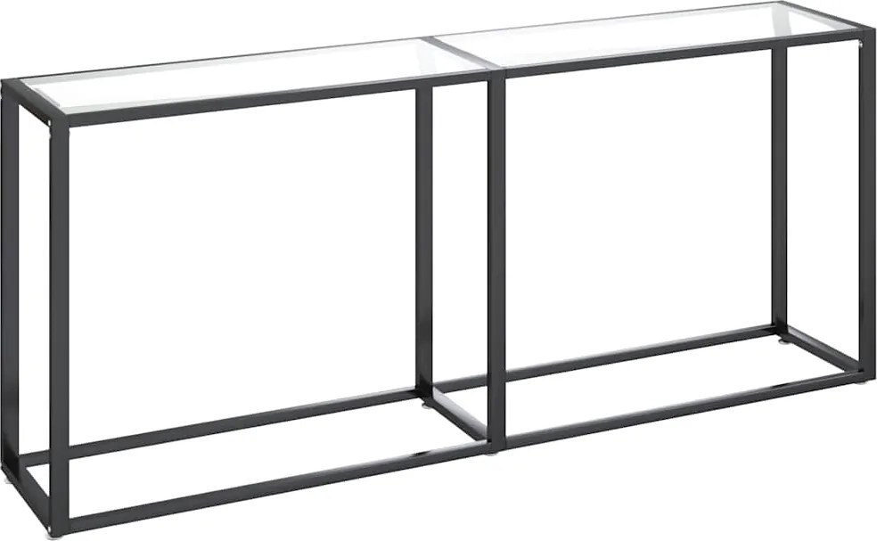 Konzolový stolek průhledný 180 x 35 x 75,5 cm tvrzené sklo 331682