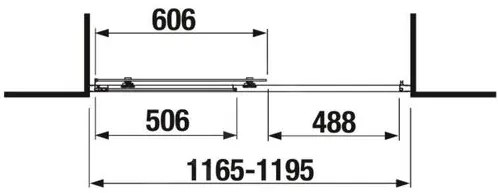 Jika Nion Sprchové dveře dvoudílné, 120 cm, stříbrná/čiré sklo H2422N40026681