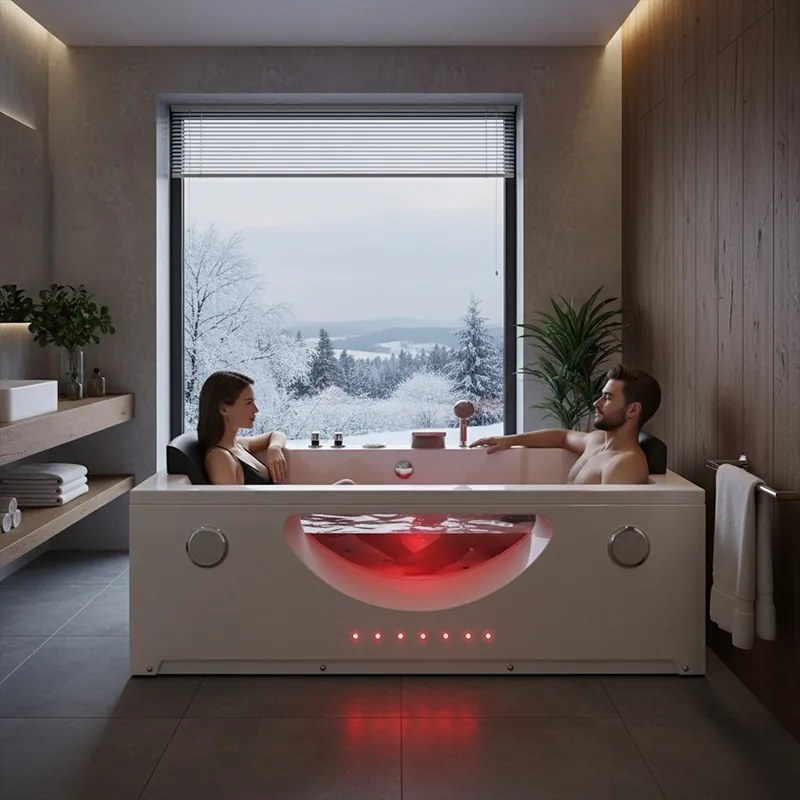 BPS-koupelny Hydromasážní vířivá vana Levante 659 180x90 s ohřevem vody