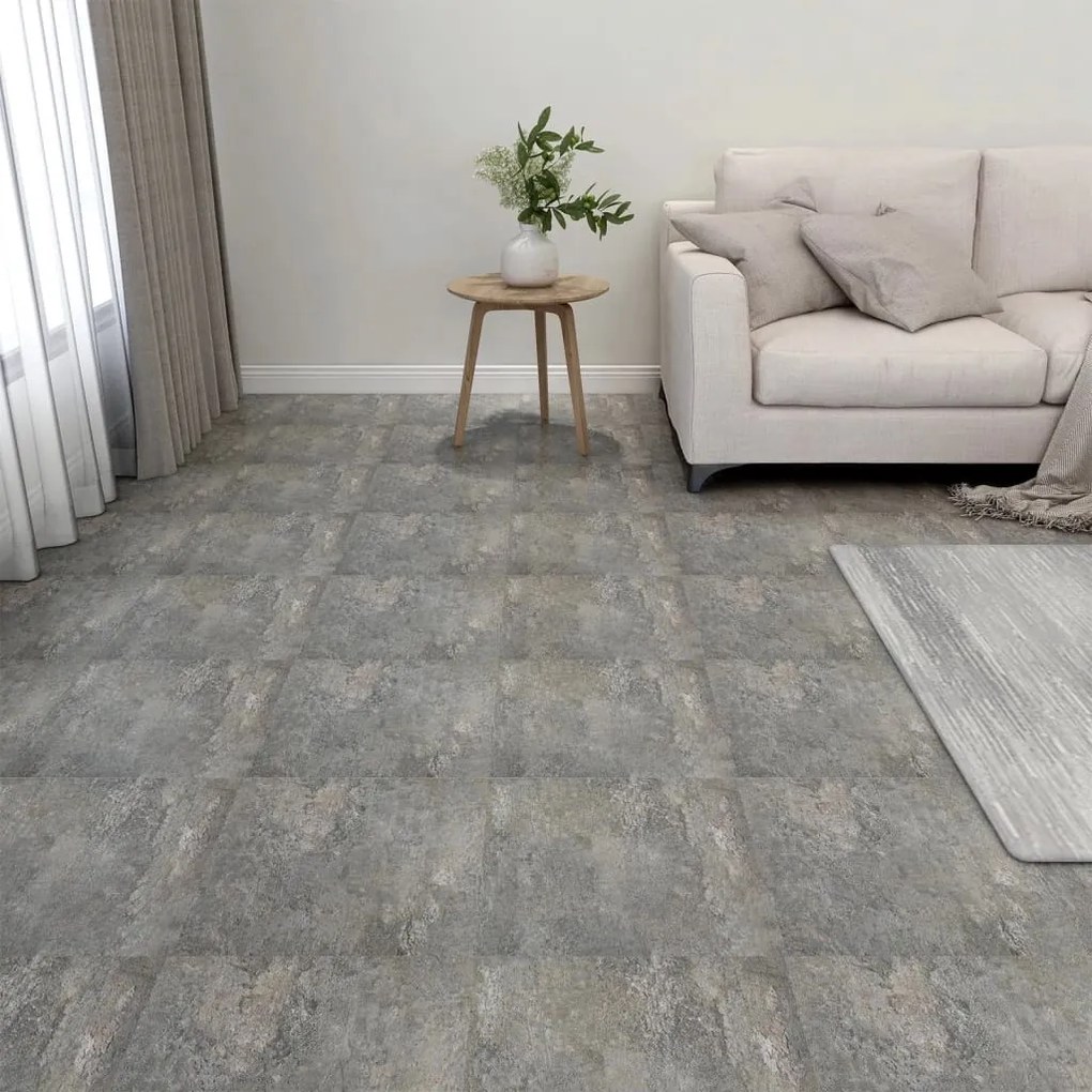 330148 vidaXL Samolepicí podlahové desky 20 ks PVC 1,86 m² šedé