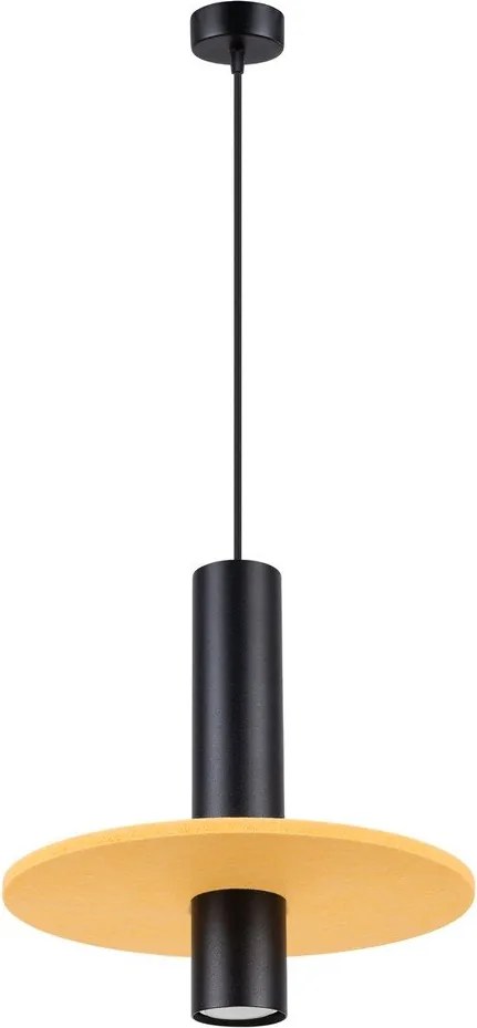 Žluté/béžové kovové závěsné svítidlo ø 30 cm Olisa – Sollux