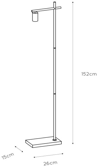 Lucide 21721/01/30 - Stojací lampa LEANNE 1xE27/40W/230V černá