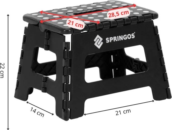 Skládací stolička SPRINGOS HA7567 černá