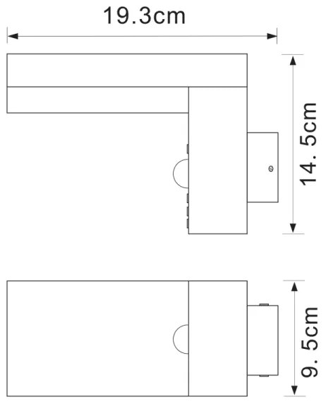 Globo 34186WS - LED Venkovní svítidlo se senzorem OSKARI LED/9,5W/230V IP44