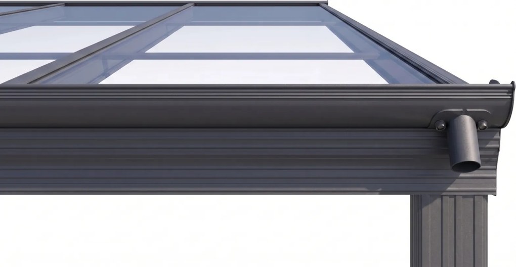 LANIT PLAST, s.r.o. hliníková pergola LANITPLAST WALL 43 FSX antracit + čirý PC LG4313