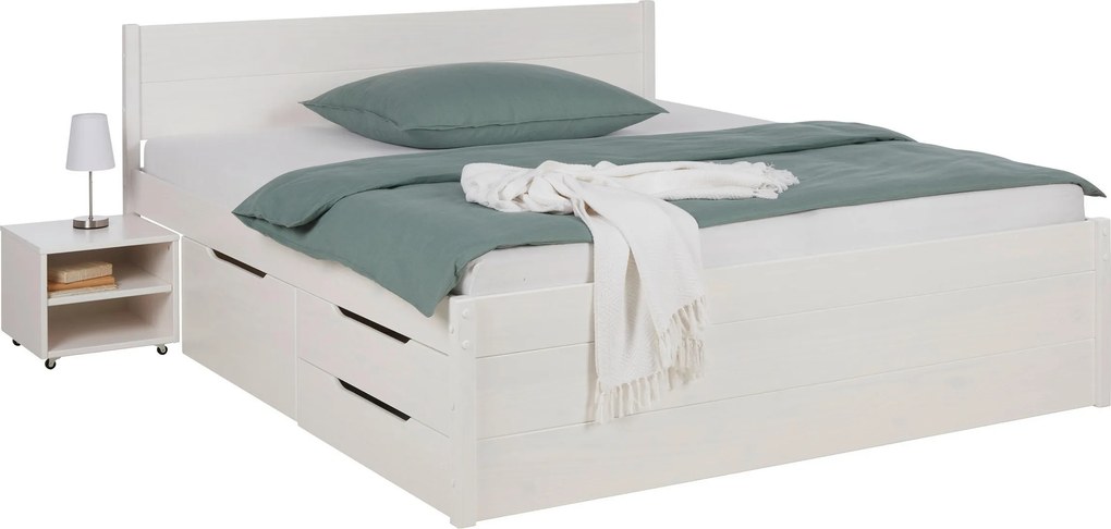 XXXLutz POSTEL S ÚLOŽNÝM PROSTOREM, 160/200 cm, bílá Zandiara - Manželské postele - 000528046803