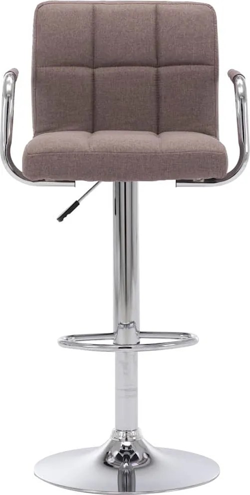 Barové židle 2 ks taupe textil 283428