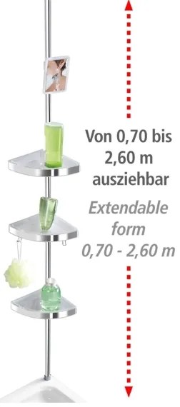 WENKO 22124100-Rohový element PREMIUM 27,5x260 cm stříbrná