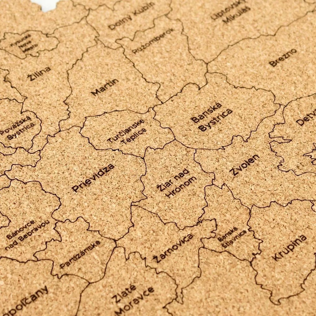 DUBLEZ | Korková mapa okresů Slovenska | Obraz