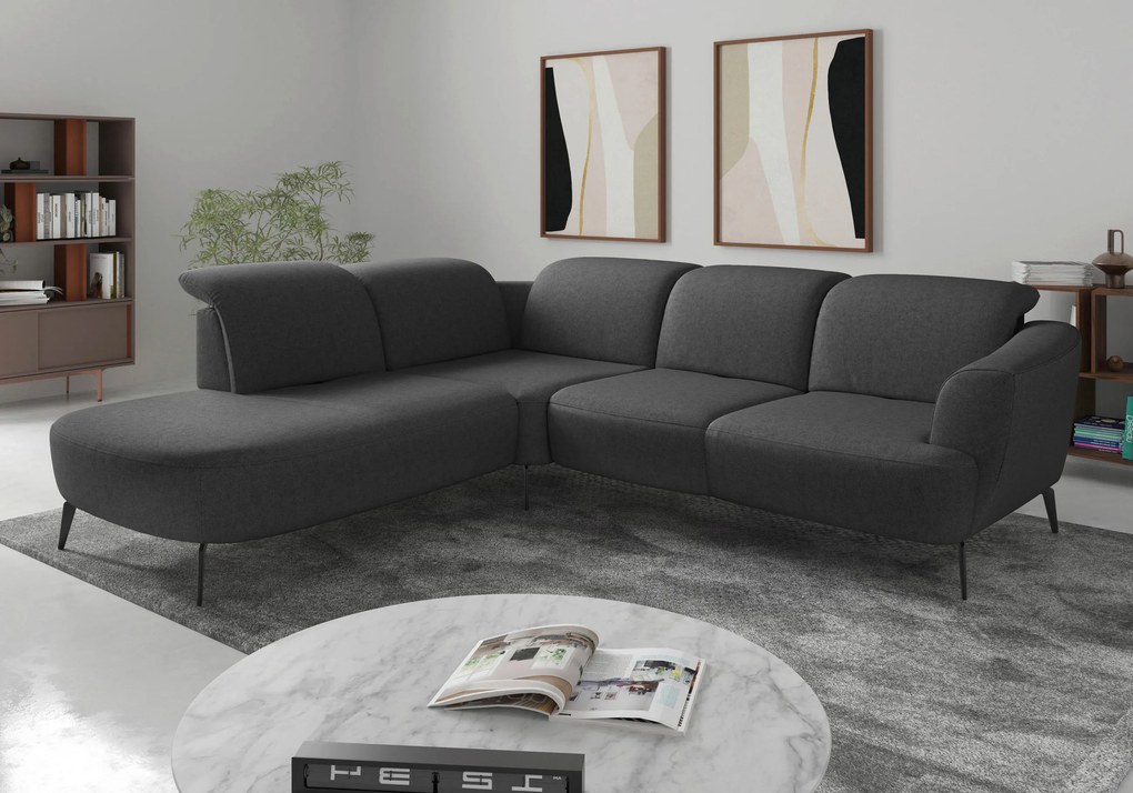 XXXLutz ROHOVÁ SEDAČKA, textil, tmavě šedá Sit & More - Sedací soupravy - 00014401851T