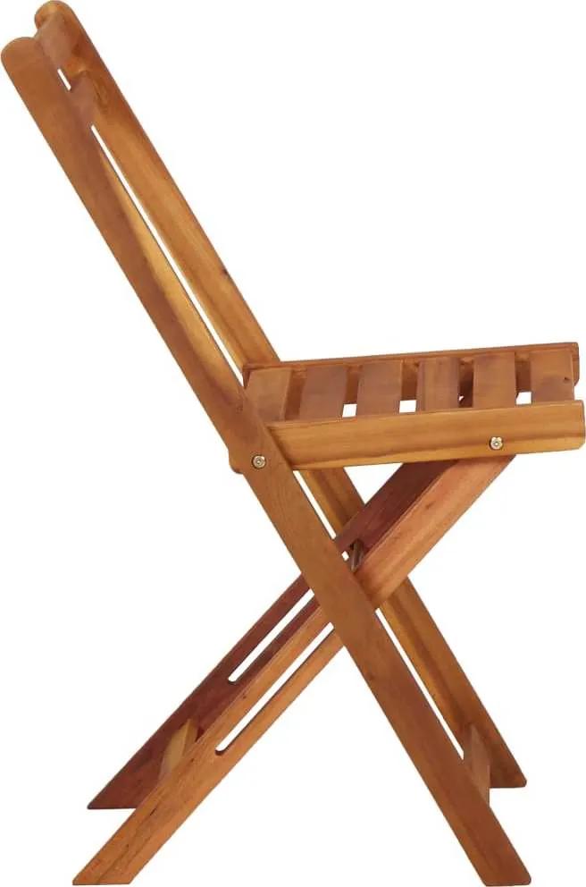 vidaXL Zahradní stolek s truhlíkem a 2 bistro židlemi masivní akácie [45910]