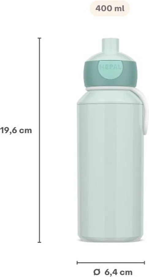 Světle zelená dětská lahev 400 ml Little farm – Mepal