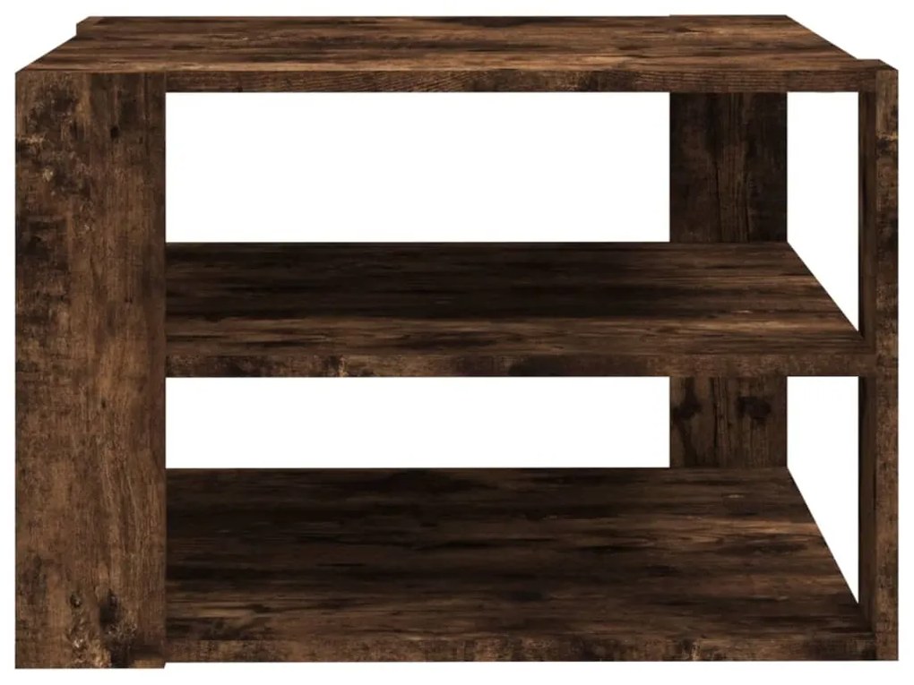 Konferenční stolek kouřový dub 60 x 60 x 40 cm kompozitní dřevo - Default Title