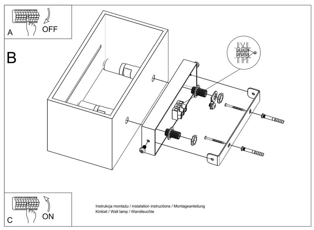 Nástěnné svítidlo Lobo Maxi, 1x černé kovové stínítko