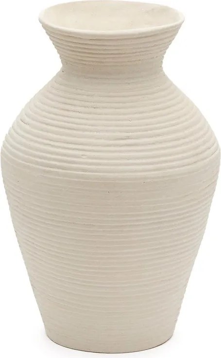 Krémová vysoká váza z papírmaše (výška 51 cm) Pria – Kave Home