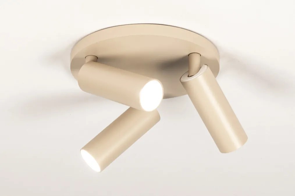 Stropní bodové svítidlo Conno Taupe 3 Round