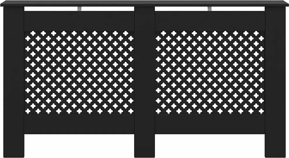 Kryt na radiátor černý 152 x 19 x 81,5 cm MDF 288195